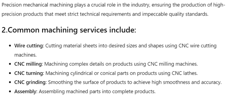 Precision Mechanical Machining